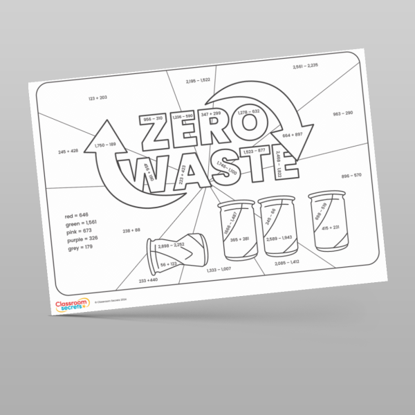 KS2 Zero Waste Colour By Numbers Activity Resource | Classroom Secrets