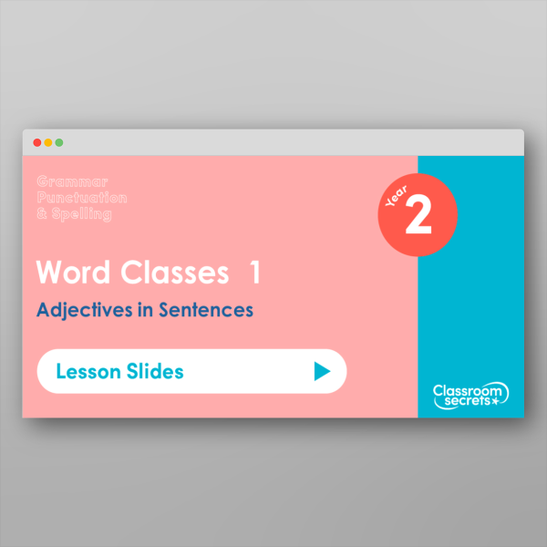 Year 2 Adjectives In Sentences Lesson Slides Resource | Classroom Secrets