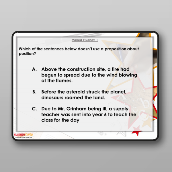 Year 4 Consolidating Prepositions Teaching Powerpoint 2 Resource ...