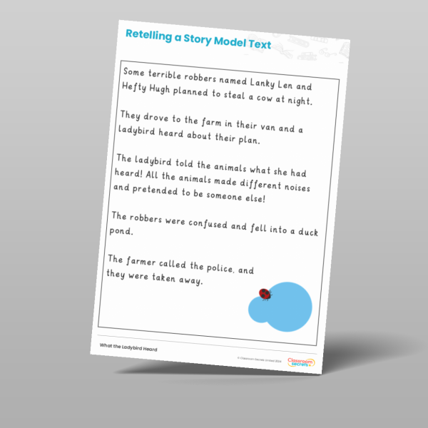 KS1 What The Ladybird Heard Writing Unit Model Text And Writing Frame ...