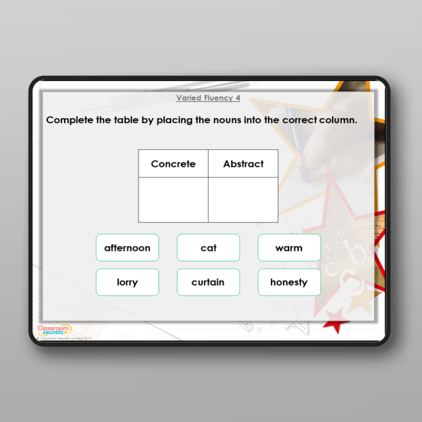 Year 3 Recognising Abstract Nouns Modelling Ppt Resource | Classroom ...