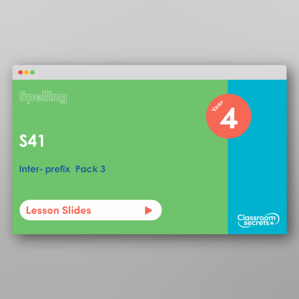 Year 4 Prefix Inter Resource Pack Resource | Classroom Secrets