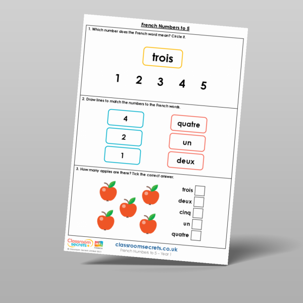Year 1 Numbers To 5 Main Activity Resource | Classroom Secrets
