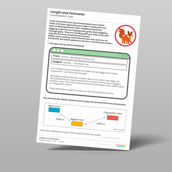 Year 4 Length And Perimeter Consolidation Task Resource | Classroom Secrets