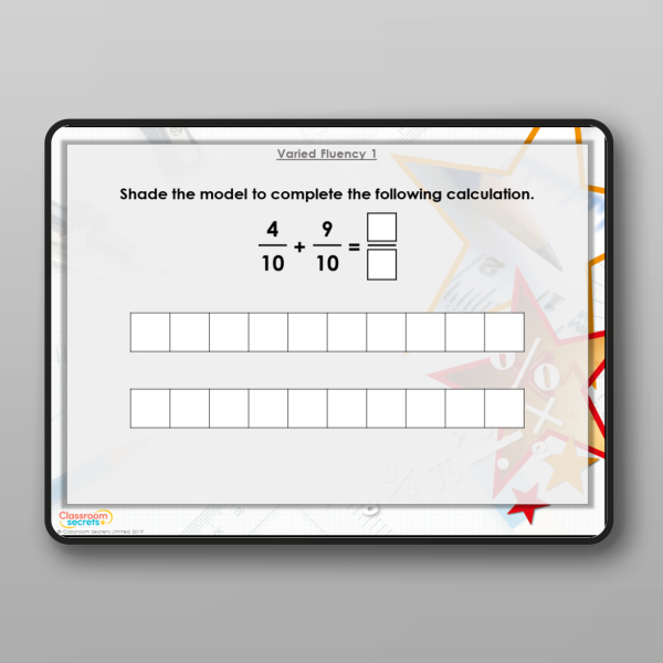 Year 4 Add Two Or More Fractions Modelling Powerpoint Resource ...