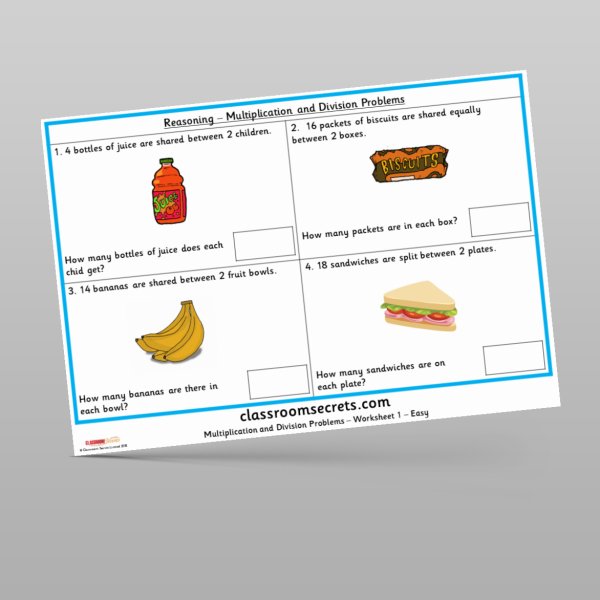 KS1 Multiplication And Division Problems Reasoning Test Practice ...