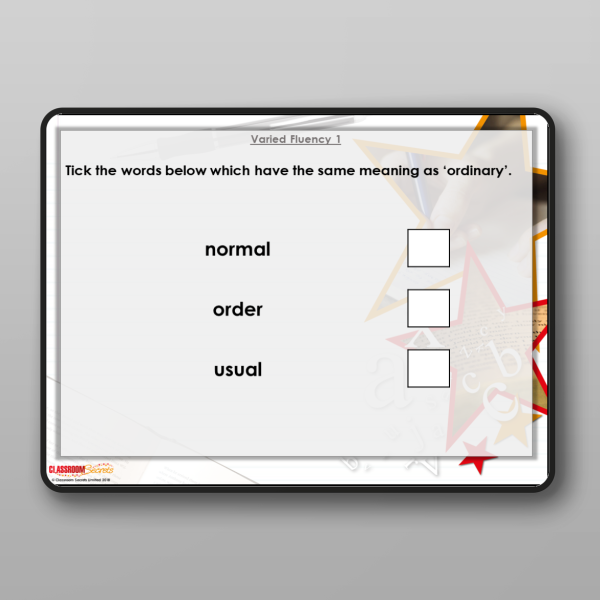 Year 6 Synonyms Modelling Ppt Resource | Classroom Secrets