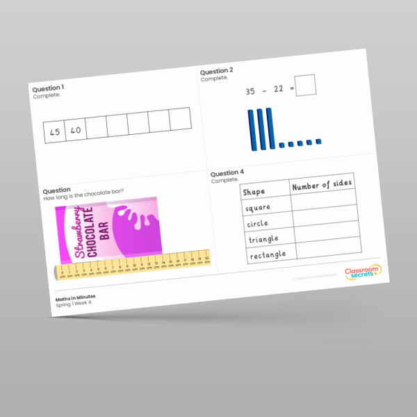 Year 2 Spring 1 Week 4 Maths In Minutes Resource | Classroom Secrets