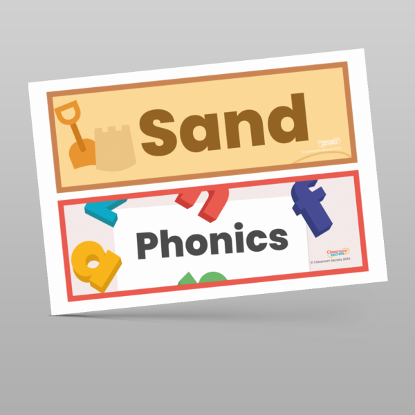 Provision Area Signs Illustrated Small Resource | Classroom Secrets