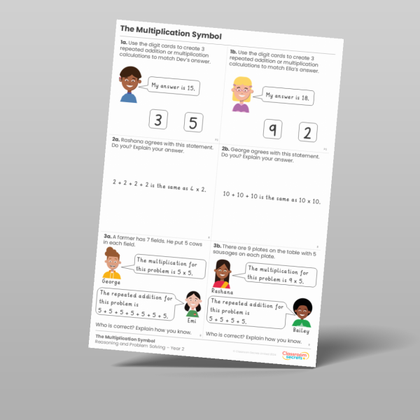 The Multiplication Symbol Reasoning and Problem Solving Resource ...