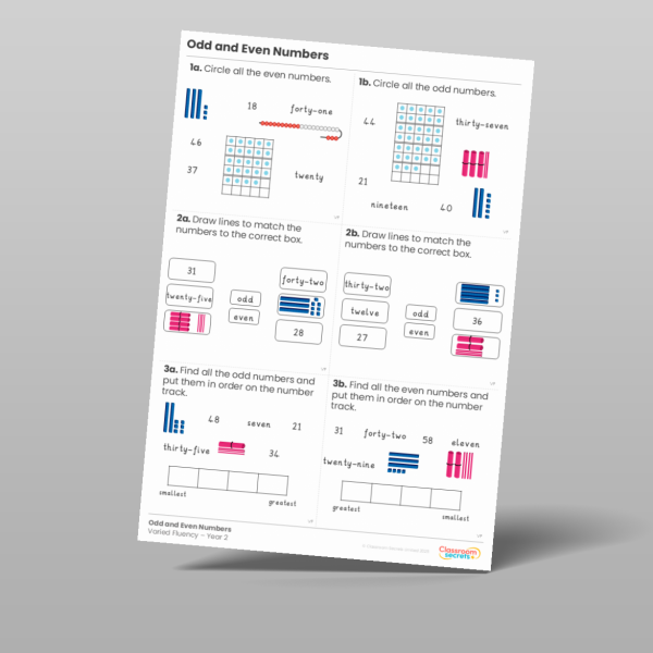 Year 2 Odd And Even Numbers Varied Fluency 2 Resource | Classroom Secrets