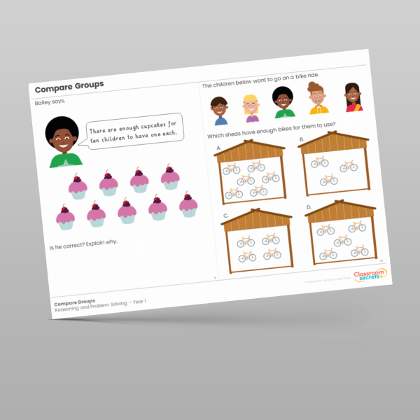 Year 1 Compare Groups Reasoning And Problem Solving Resource ...
