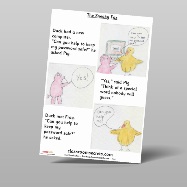 Year 1 The Sneaky Fox Reading Assessment Record Resource | Classroom ...