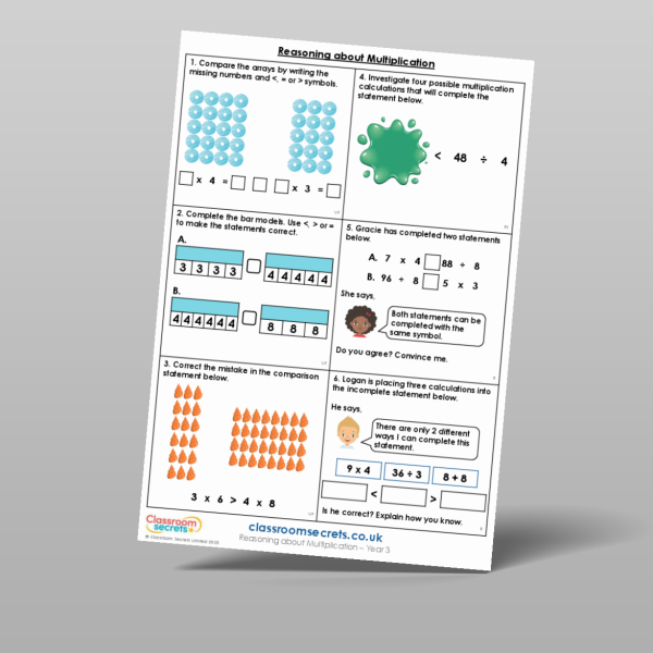 Year 3 Reasoning About Multiplication Mixed Activity Resource ...