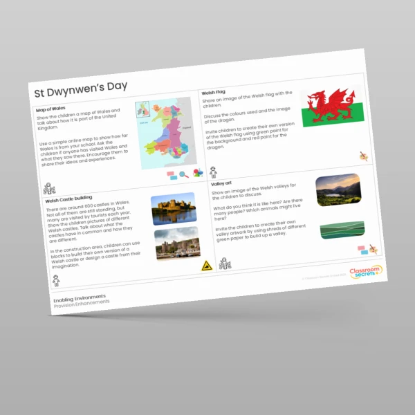 Eyfs St Dwynwen S Day Provision Enhancement Resource | Classroom Secrets