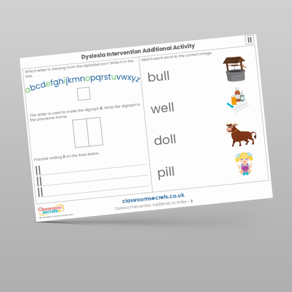 Dyslexia Intervention Programme Additional Activities Week 5 Resource ...