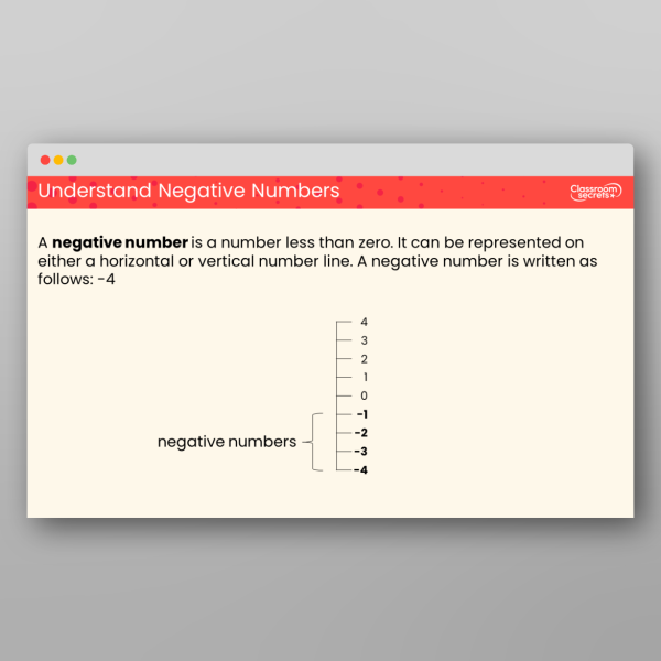 Year 5 Understand Negative Numbers Teaching Ppt Resource | Classroom Secrets