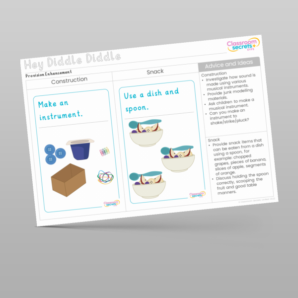 Eyfs Hey Diddle Diddle Provision Enhancements Resource | Classroom Secrets