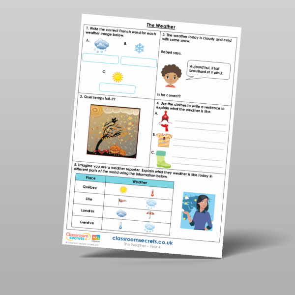 Year 4 The Weather 1 Main Activity Resource | Classroom Secrets