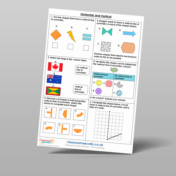 Year 3 Horizontal And Vertical Prior Learning Resource | Classroom Secrets