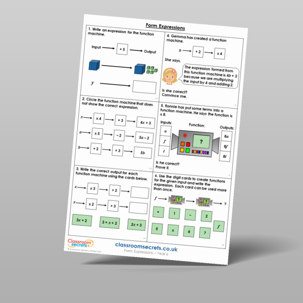 Year 6 Form Expressions Mixed Activity Resource | Classroom Secrets