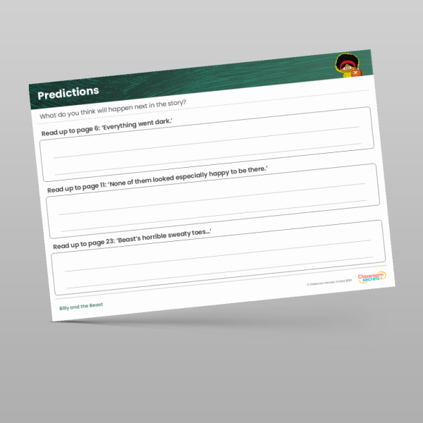 KS1 Billy And The Beast Writing Unit Predictions Resource | Classroom ...