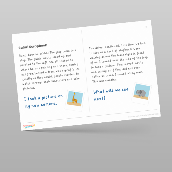 Year 1 Reading Skills Safari Scrapbook Resource | Classroom Secrets