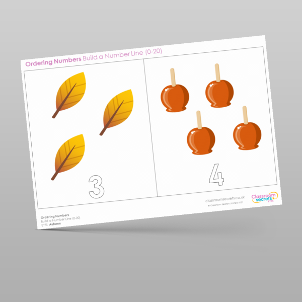 Eyfs Autumn Build A Number Line Learning Activity Resource | Classroom ...