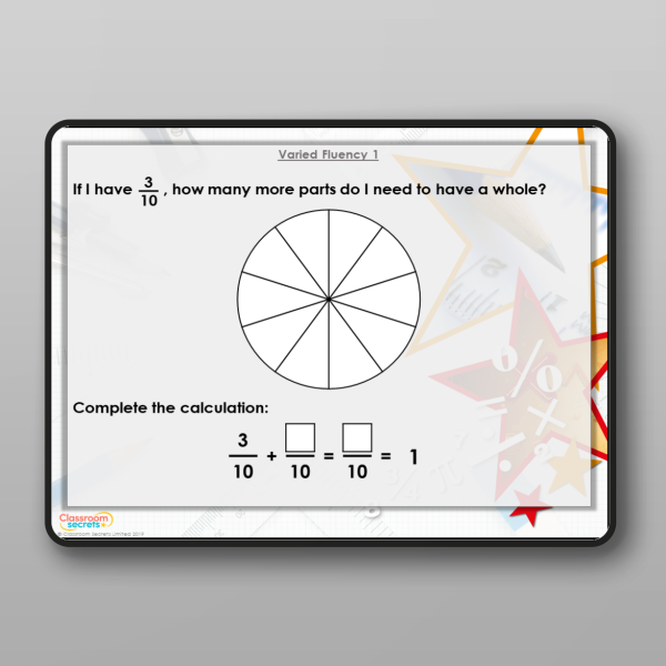 Year 4 Fractions Greater Than 1 Modelling Ppt Resource | Classroom Secrets