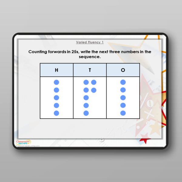 Year 4 Count In 25s Modelling Ppt Resource | Classroom Secrets