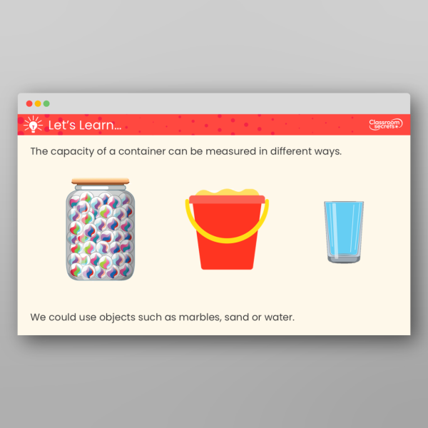 Year 1 Measure Capacity Teaching Ppt Resource | Classroom Secrets