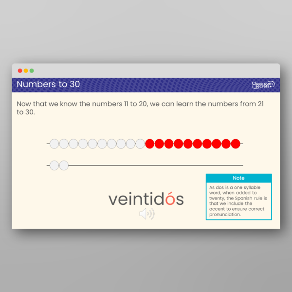 Year 3 Spanish Numbers To 30 Teaching Ppt Resource | Classroom Secrets