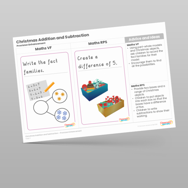 Year 1 Christmas Addition And Subtraction Provision Enhancement ...