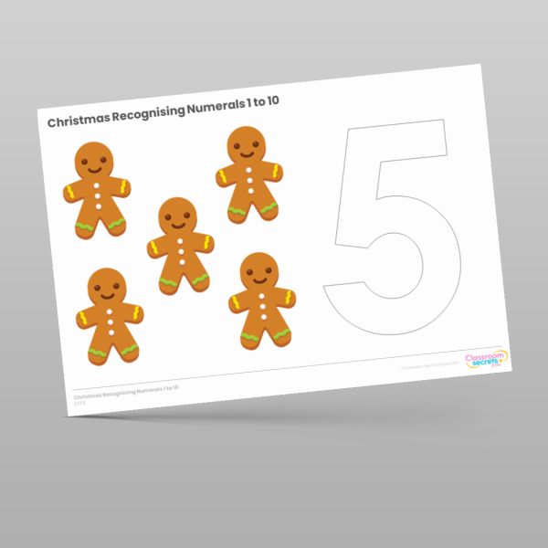 Eyfs Christmas Recognising Numerals 1 To 10 Resource | Classroom Secrets