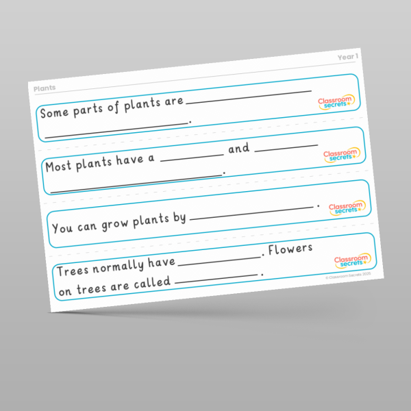 Year 1 Plants Stem Sentences Resource | Classroom Secrets