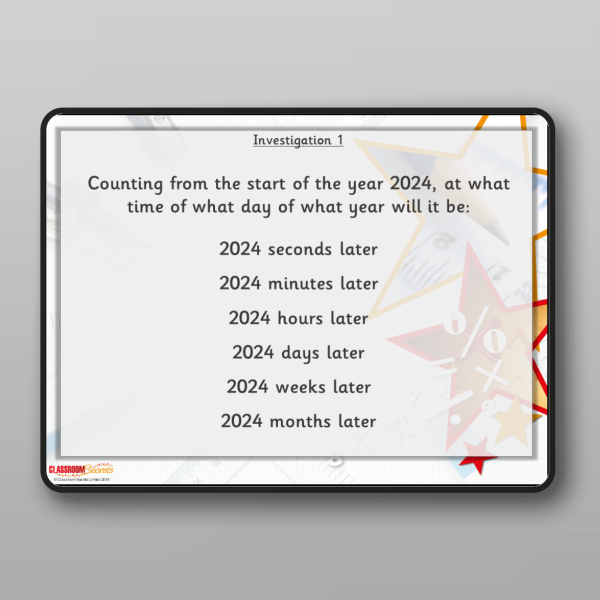 Year 6 Converting Units Of Time Investigation Resource | Classroom Secrets