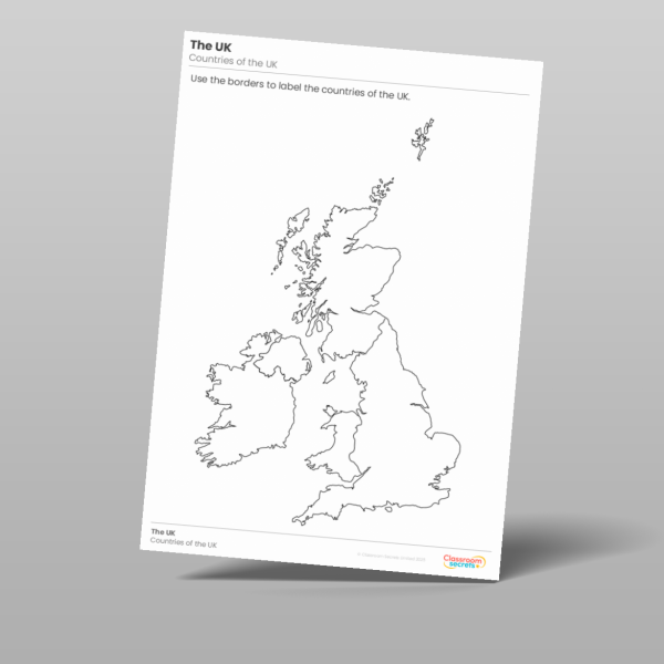 KS1 Cut And Stick Countries Of The Uk Geography Worksheet Resource ...