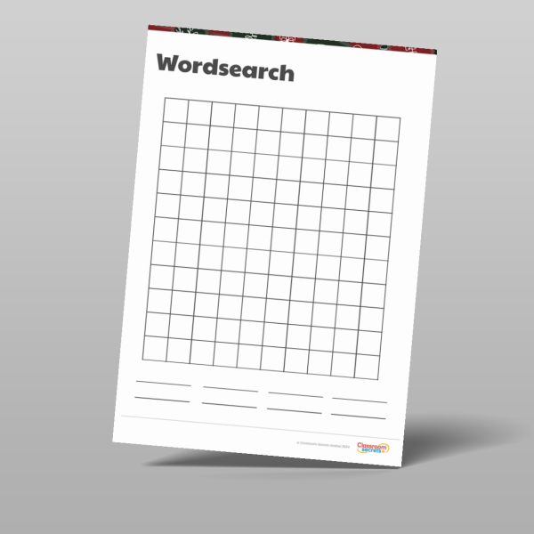 Christmas Create Your Own Wordsearch Resource | Classroom Secrets