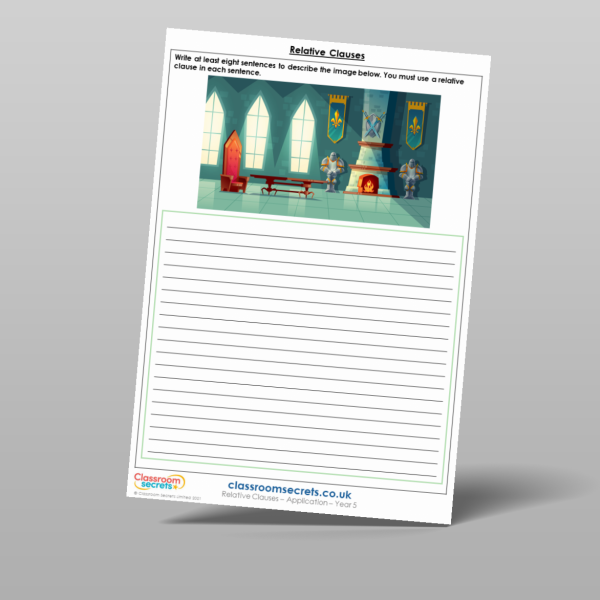Year 5 Relative Clauses Application Resource | Classroom Secrets