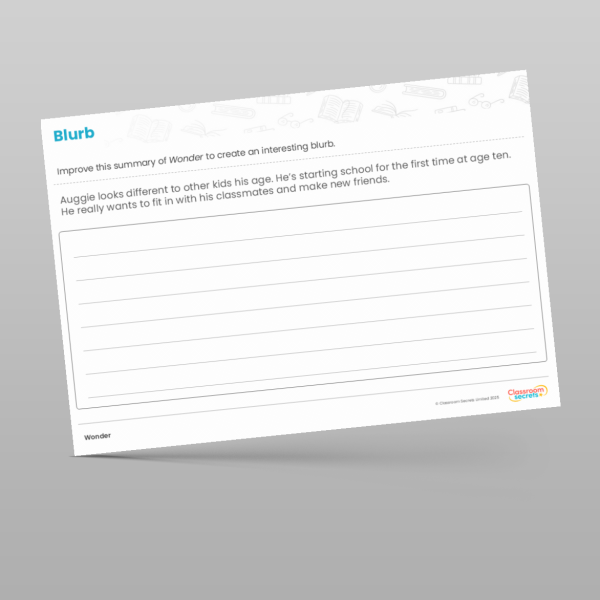 UKS2 Wonder Writing Unit Blurb And Book Review Resource | Classroom Secrets