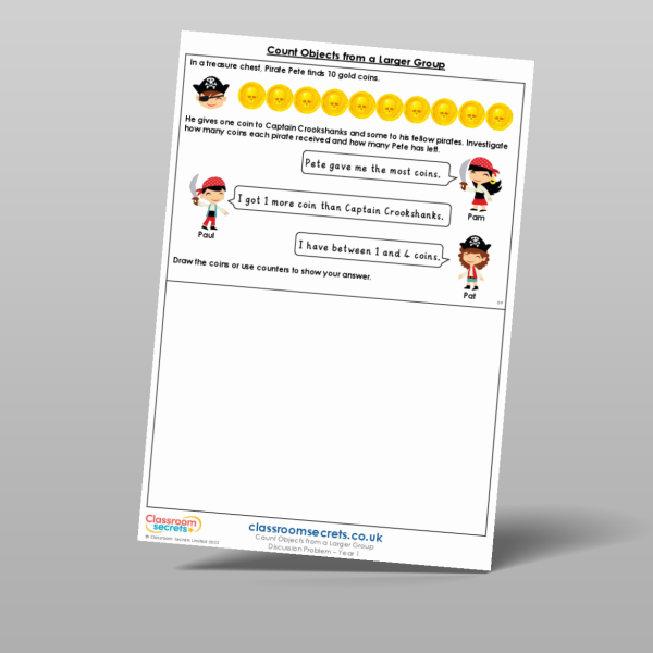 Year 1 Count Objects From A Larger Group Discussion Problem Resource Classroom Secrets