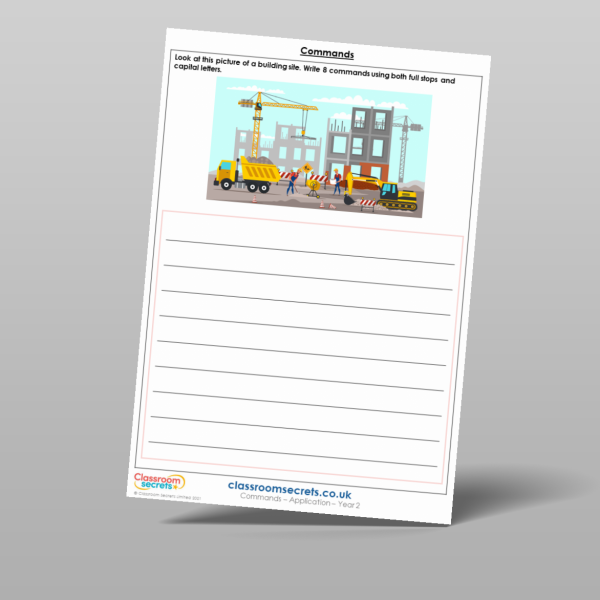 Year 2 Recognising Commands Application Resource | Classroom Secrets