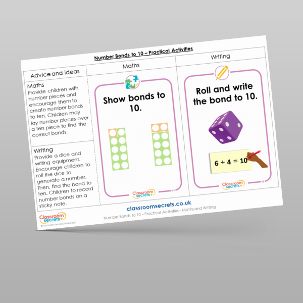 Year 1 Number Bonds To 10 Practical Activities Resource | Classroom Secrets