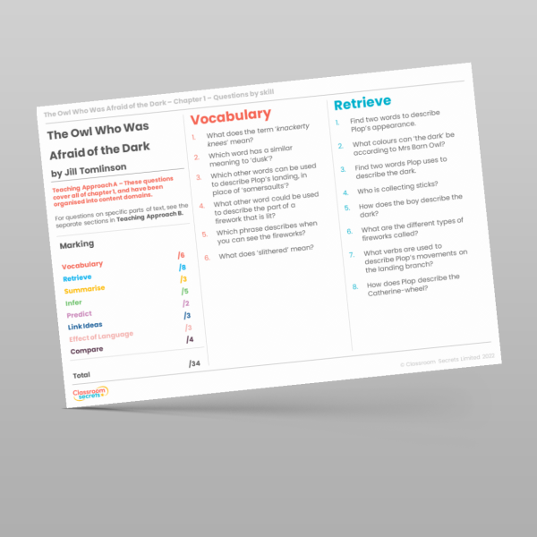 LKS2 Reading Skills The Owl Who Was Afraid Of The Dark Chapter 1 ...