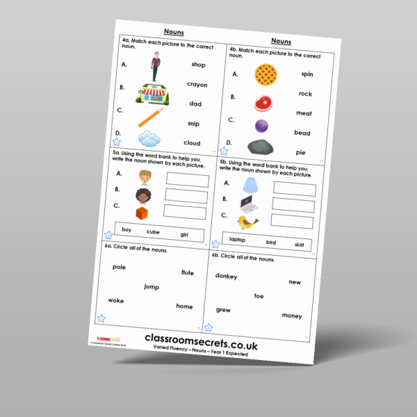 Year 1 Nouns Varied Fluency Resource | Classroom Secrets