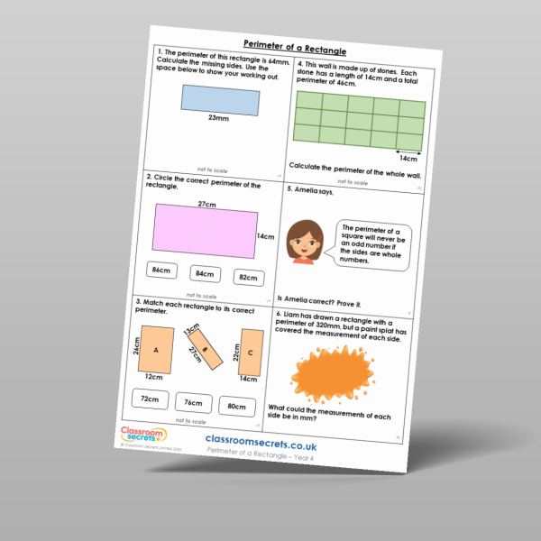 Year 4 Perimeter Of A Rectangle Mixed Activity Resource | Classroom Secrets