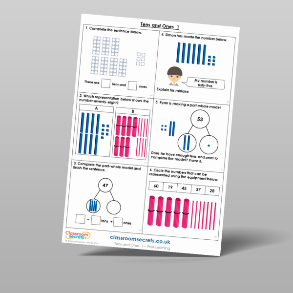 Year 2 Tens And Ones 1 Prior Learning Resource | Classroom Secrets