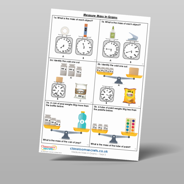 Year 3 Measure In Grams Varied Fluency Resource | Classroom Secrets