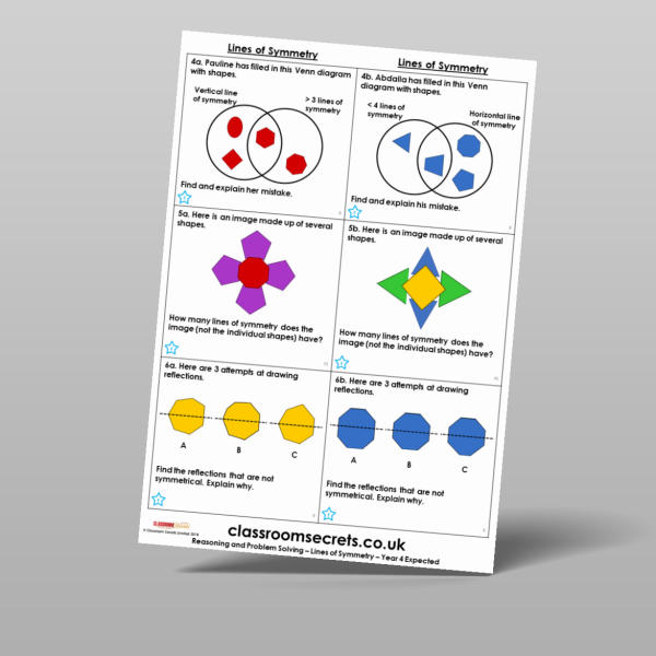 Year 4 Lines Of Symmetry Reasoning And Problem Solving Resource ...