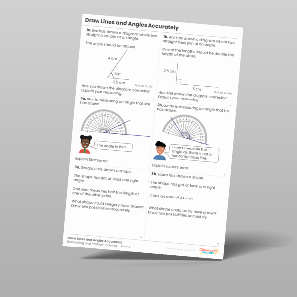 Year 6 Draw Lines And Angles Accurately Reasoning And Problem Solving ...